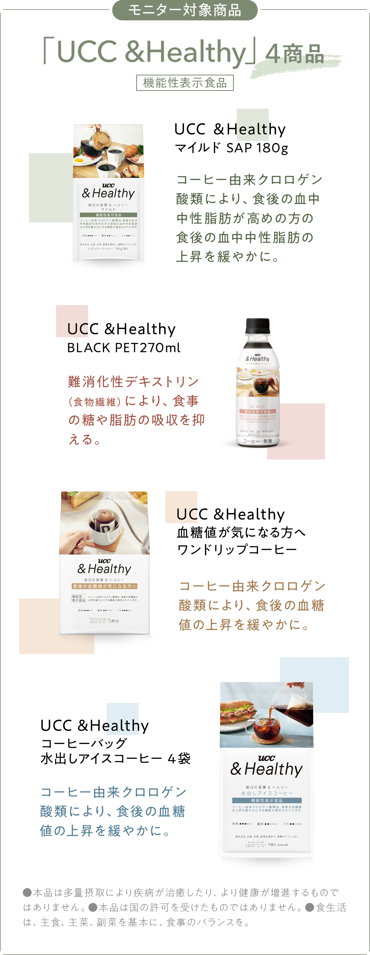 あすけん｜UCC ＆Healthy 商品モニターキャンペーン